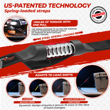 14'x1'' Spring Loaded Tie Down Straps | TorkStrap Model 500